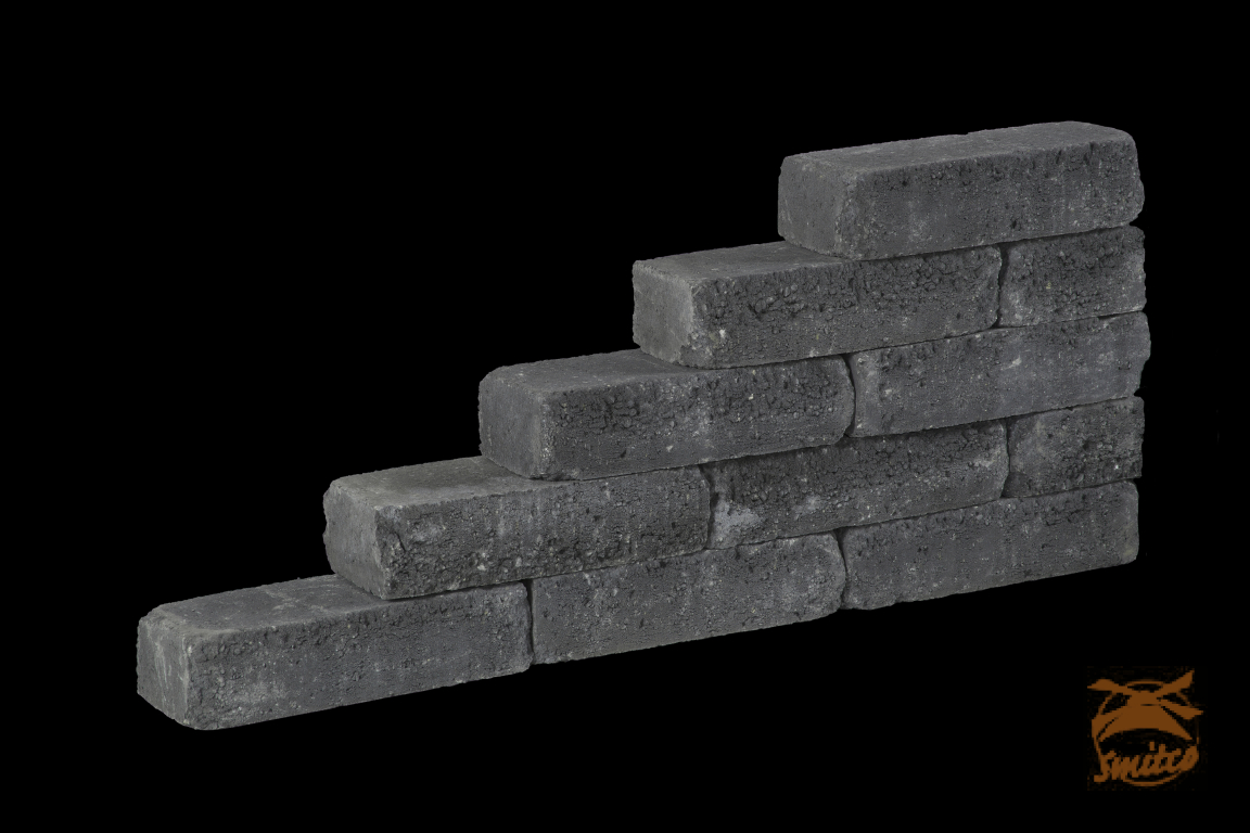 Pilestone Line 40X15X10 Coal | Smitco Tuinhout en Sierbestrating