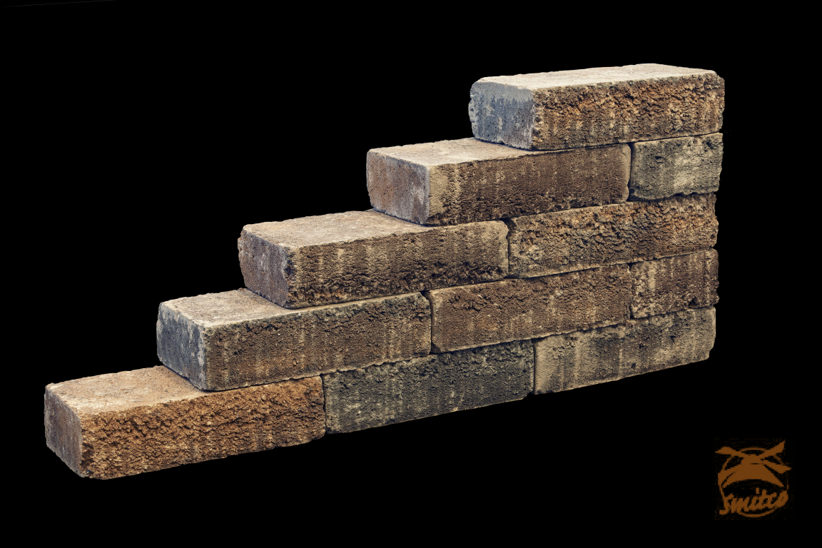 Pilestone Line 40X15X10 Walnut | Smitco Tuinhout en Sierbestrating