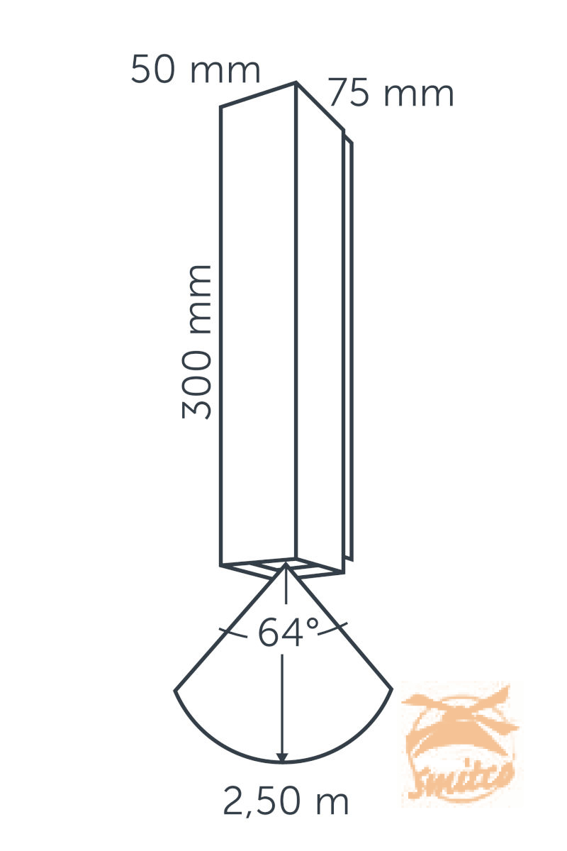 Evo Down Dark 100-230V Vertikaal | Smitco Tuinhout en Sierbestrating