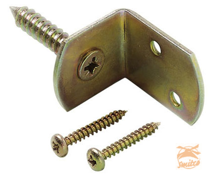 L-beslag Inclusief Schroeven, 4 stuks op kaart , Geel Verzinkt | Smitco ...