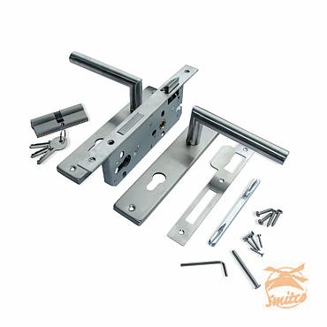 Poortbeslag DE LUXE RVS (Zonder Duimen) | Smitco Tuinhout en Sierbestrating